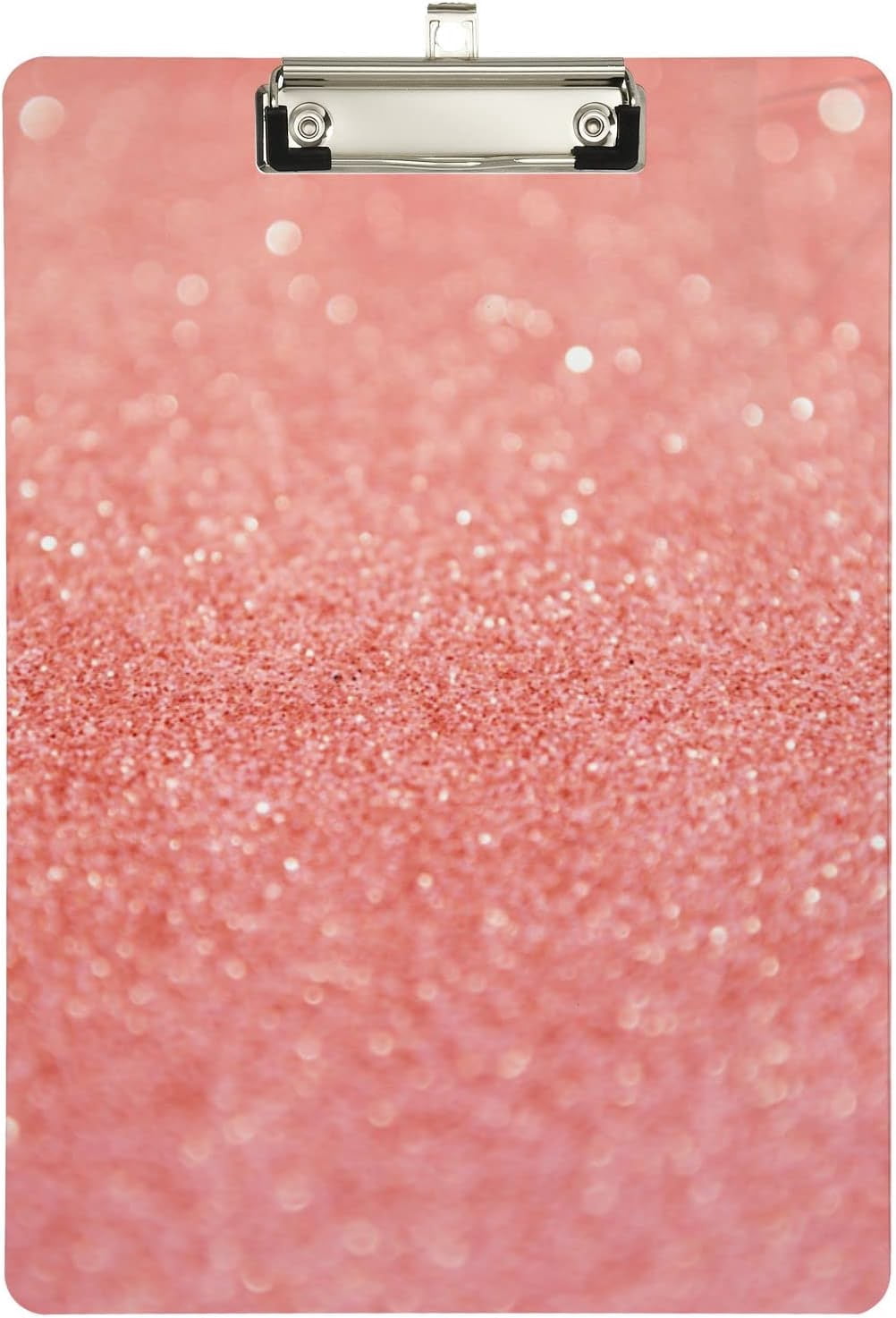 KXMDXA Silver Pink Glitter Clipboard Hardboard Wood Nursing Clip Board ...