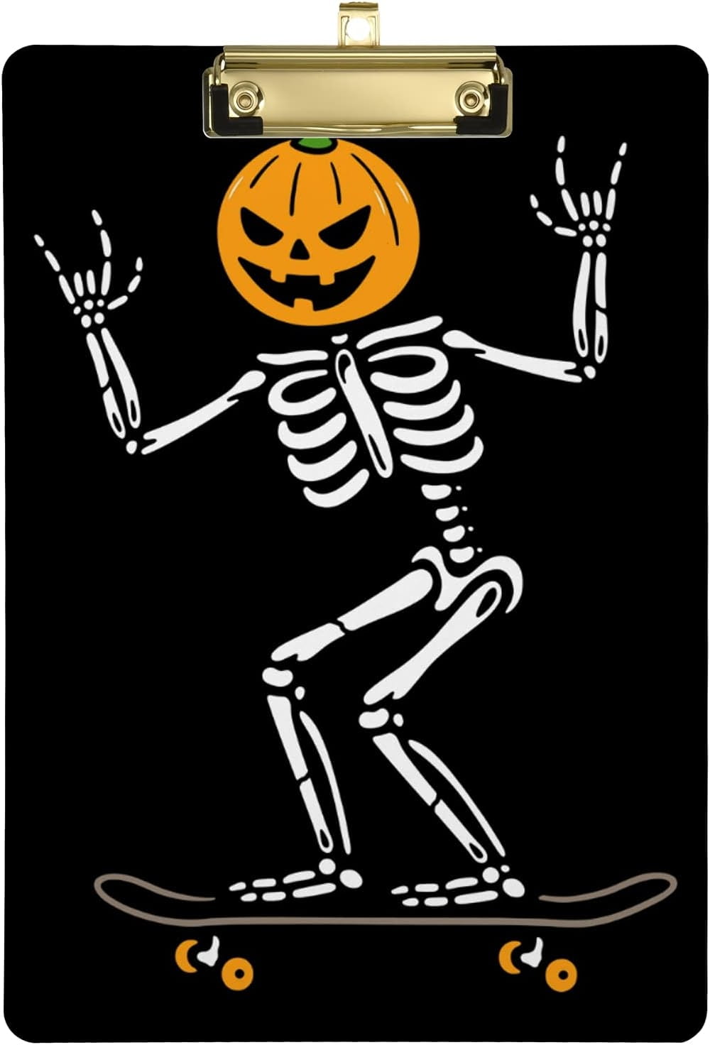 KXMDXA Skateboarding Skeleton Clipboard Hardboard Wood Nursing Clip ...