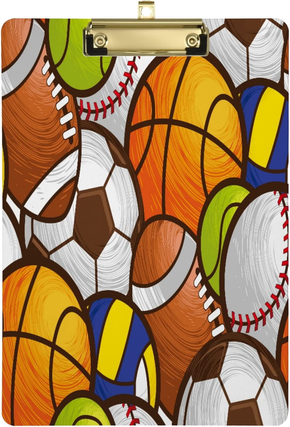 KXMDXA Sports Balls Clipboard Hardboard Wood Nursing Clip Board and ...