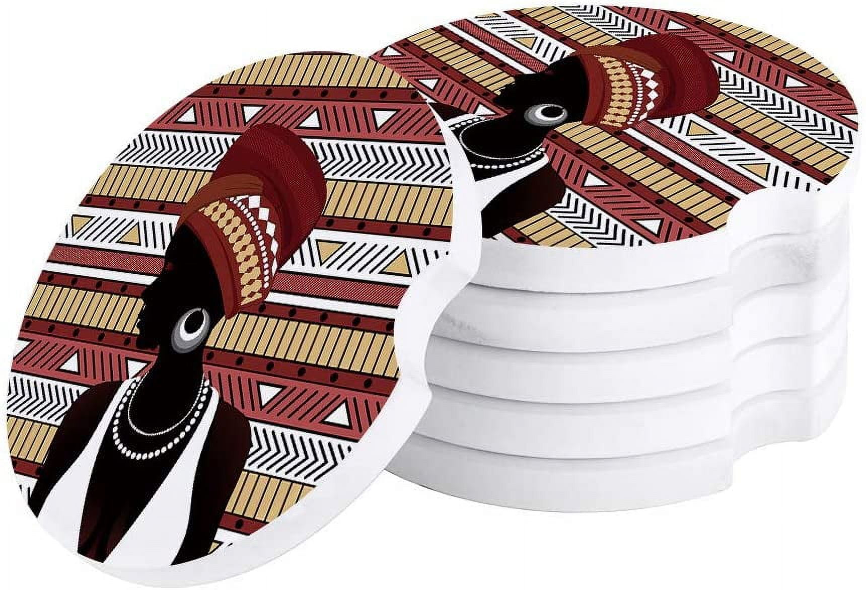 KXMDXA Style Indigenous Woman Set of 2 Car Coaster for Drinks ...