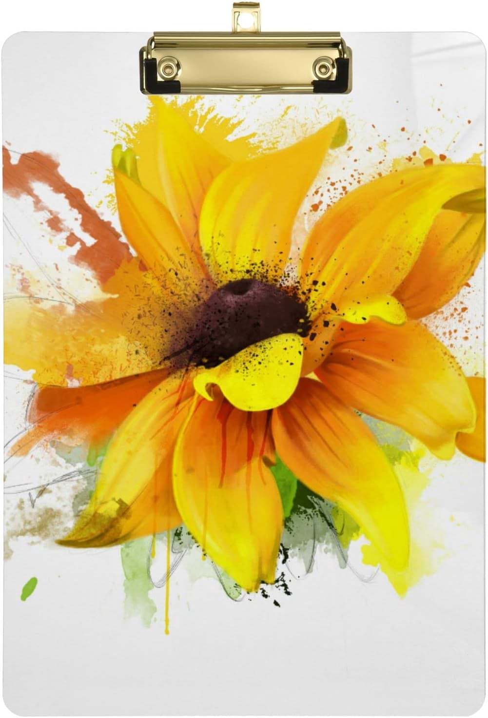 KXMDXA Sunflower Clipboard Hardboard Wood Nursing Clip Board and Pull ...