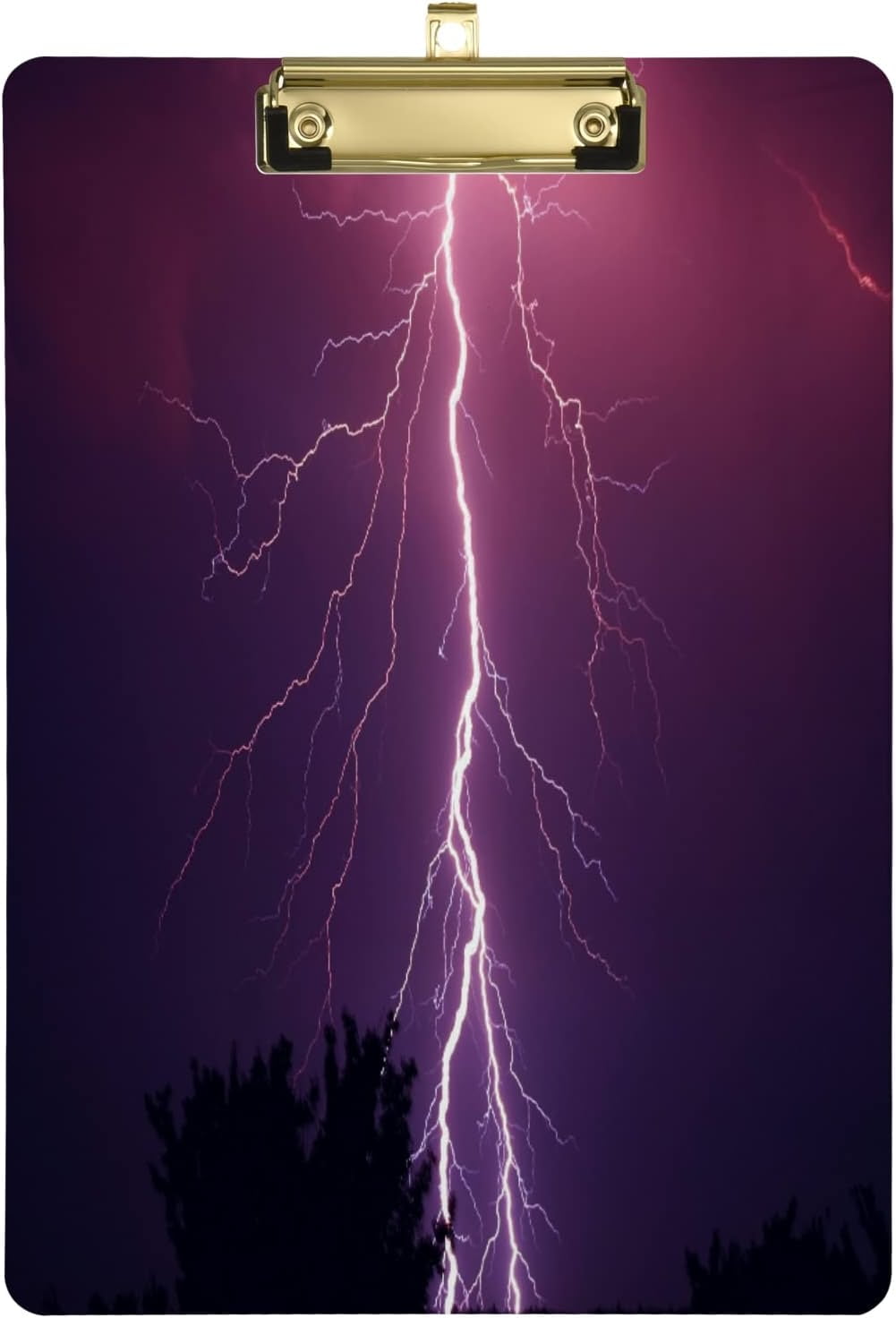 KXMDXA Thunderstorm Violet Purple Clipboard Hardboard Wood Nursing Clip ...