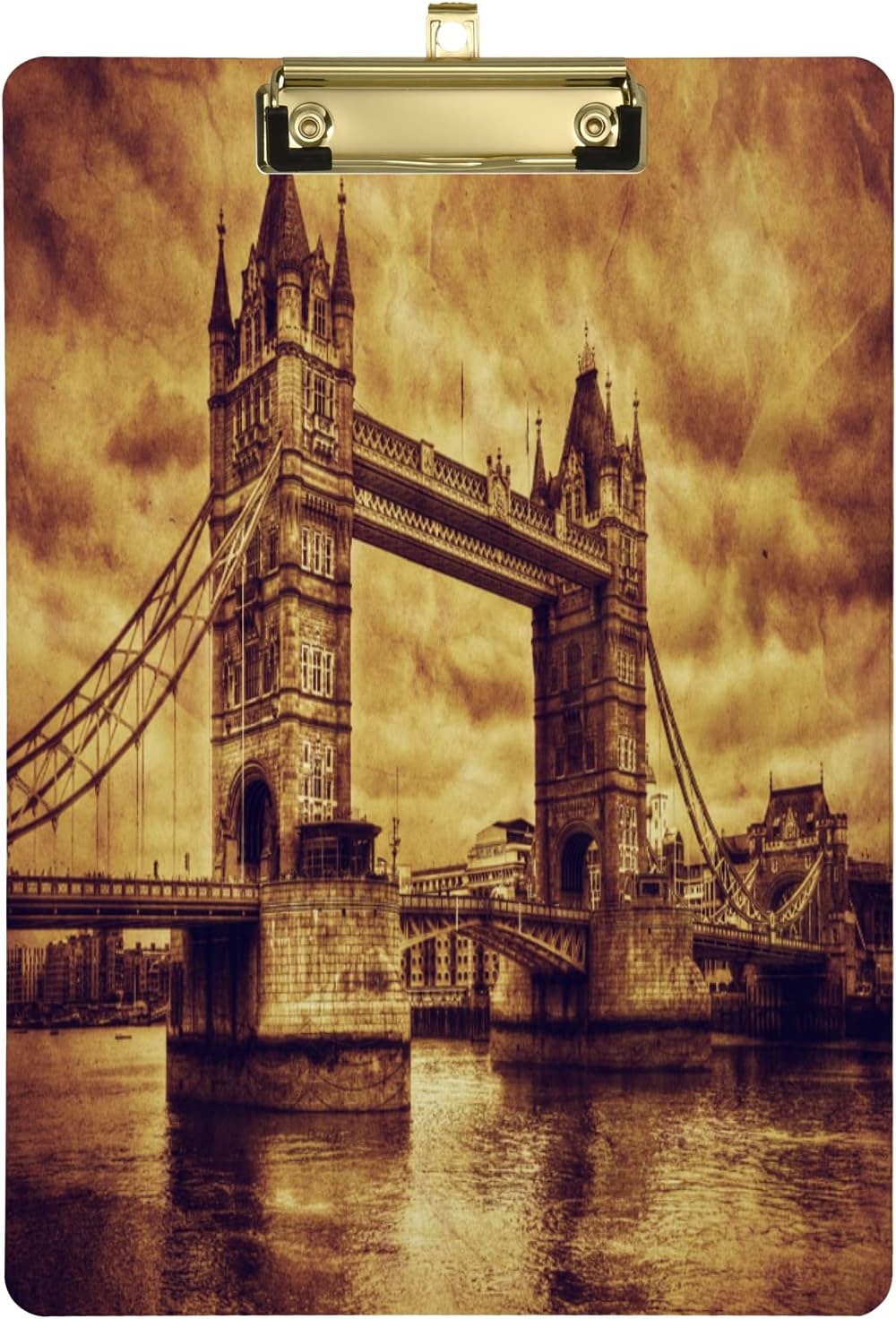 KXMDXA Tower Bridge London Vintage Clipboard Hardboard Wood Nursing ...