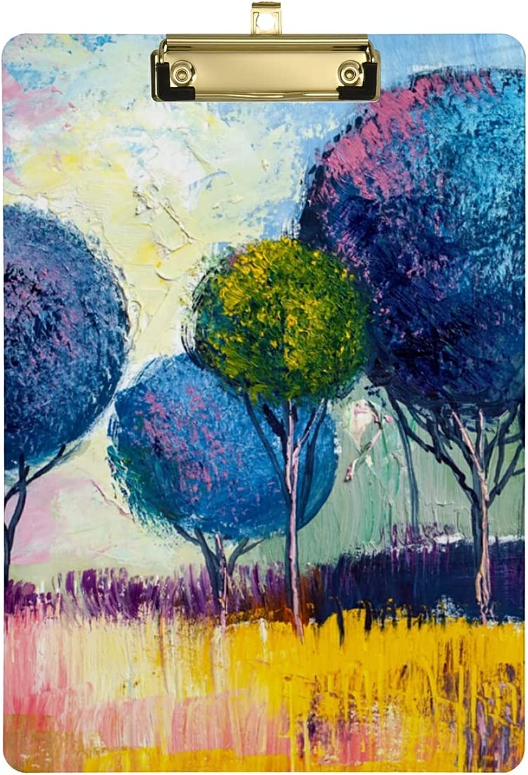 KXMDXA Trees Clipboard Hardboard Wood Nursing Clip Board and Pull for ...