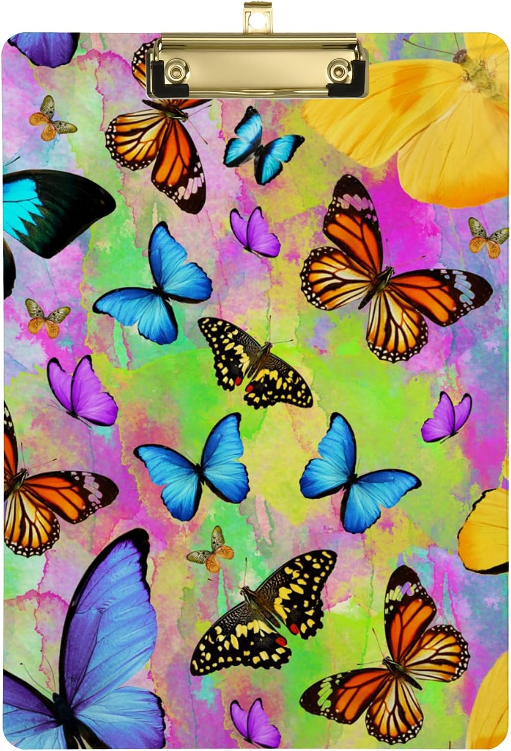KXMDXA Tropical Butterflies Clipboard Hardboard Wood Nursing Clip Board ...
