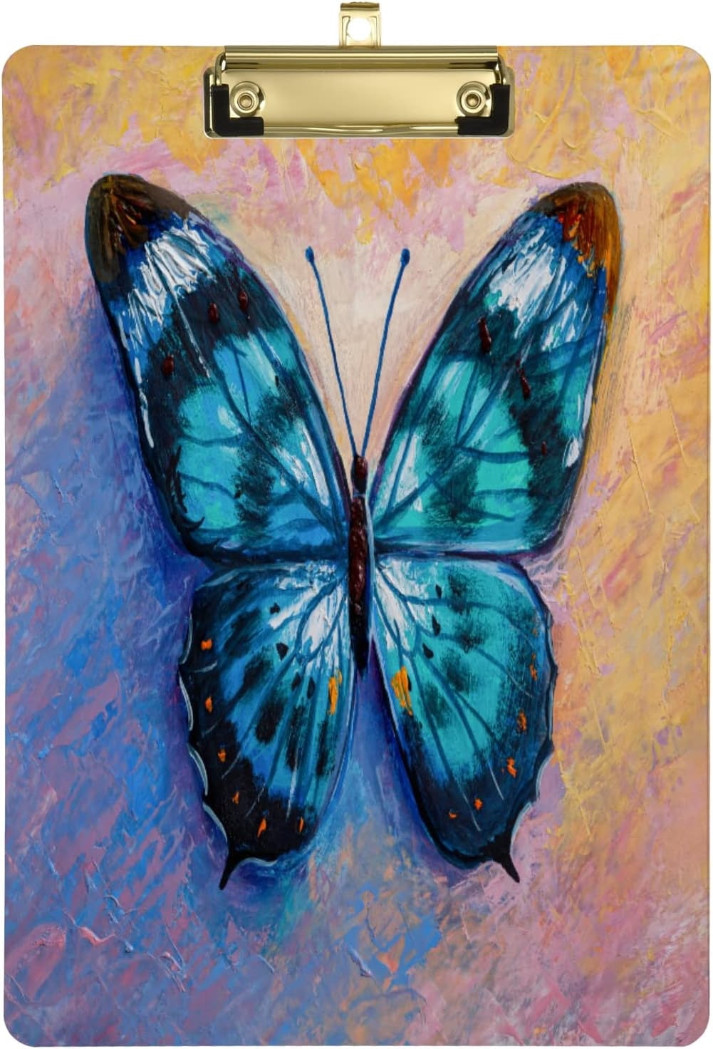 KXMDXA Tropical Butterfly on Tie Dye Clipboard Hardboard Wood Nursing ...