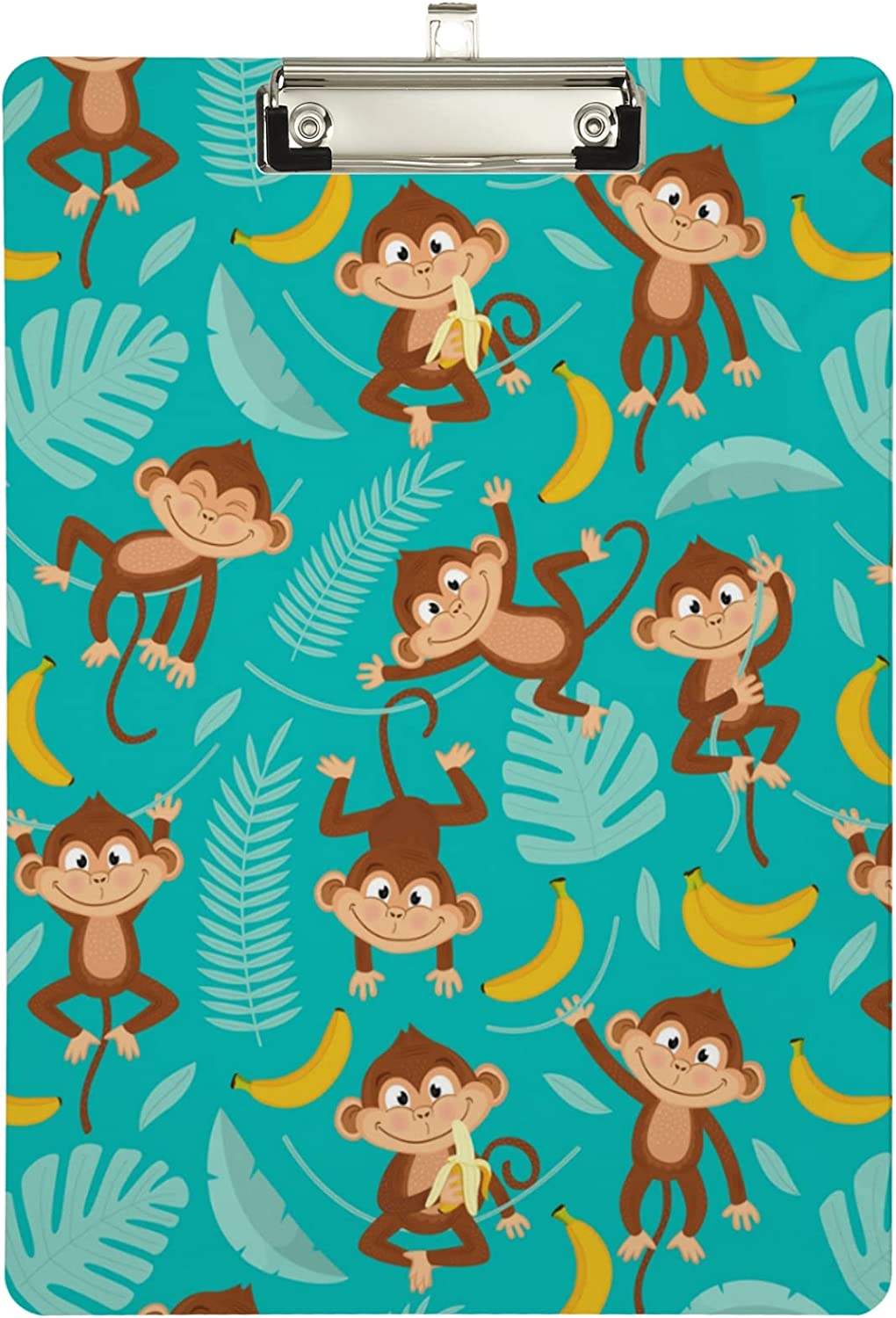 KXMDXA Tropical Cute Cartoon Monkey Banana Clipboard Hardboard Wood ...