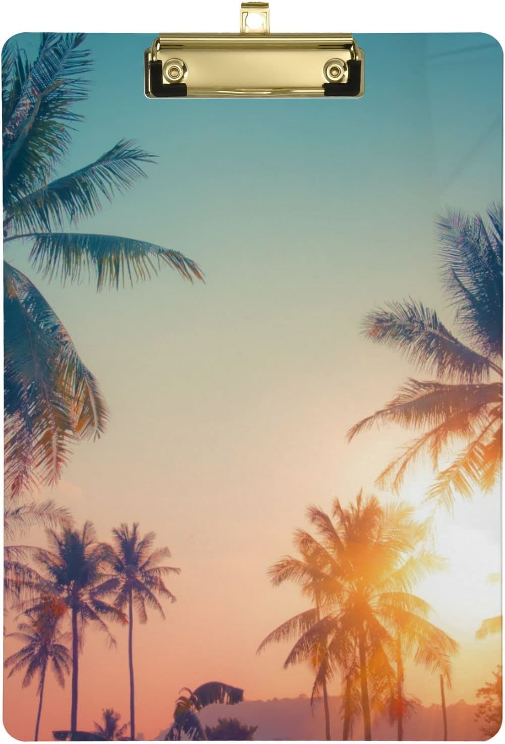 KXMDXA Tropical Palm Tree Clipboard Hardboard Wood Nursing Clip Board ...