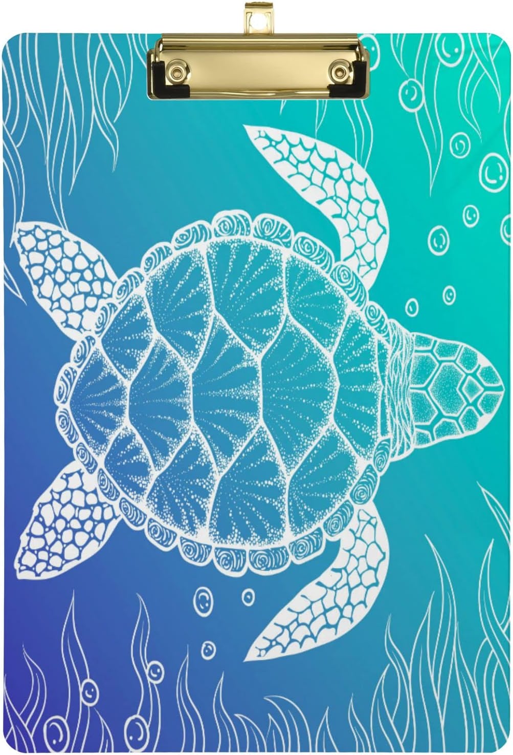 KXMDXA Underwater Sea Turtle Seaweed Print Clipboard Hardboard Wood ...