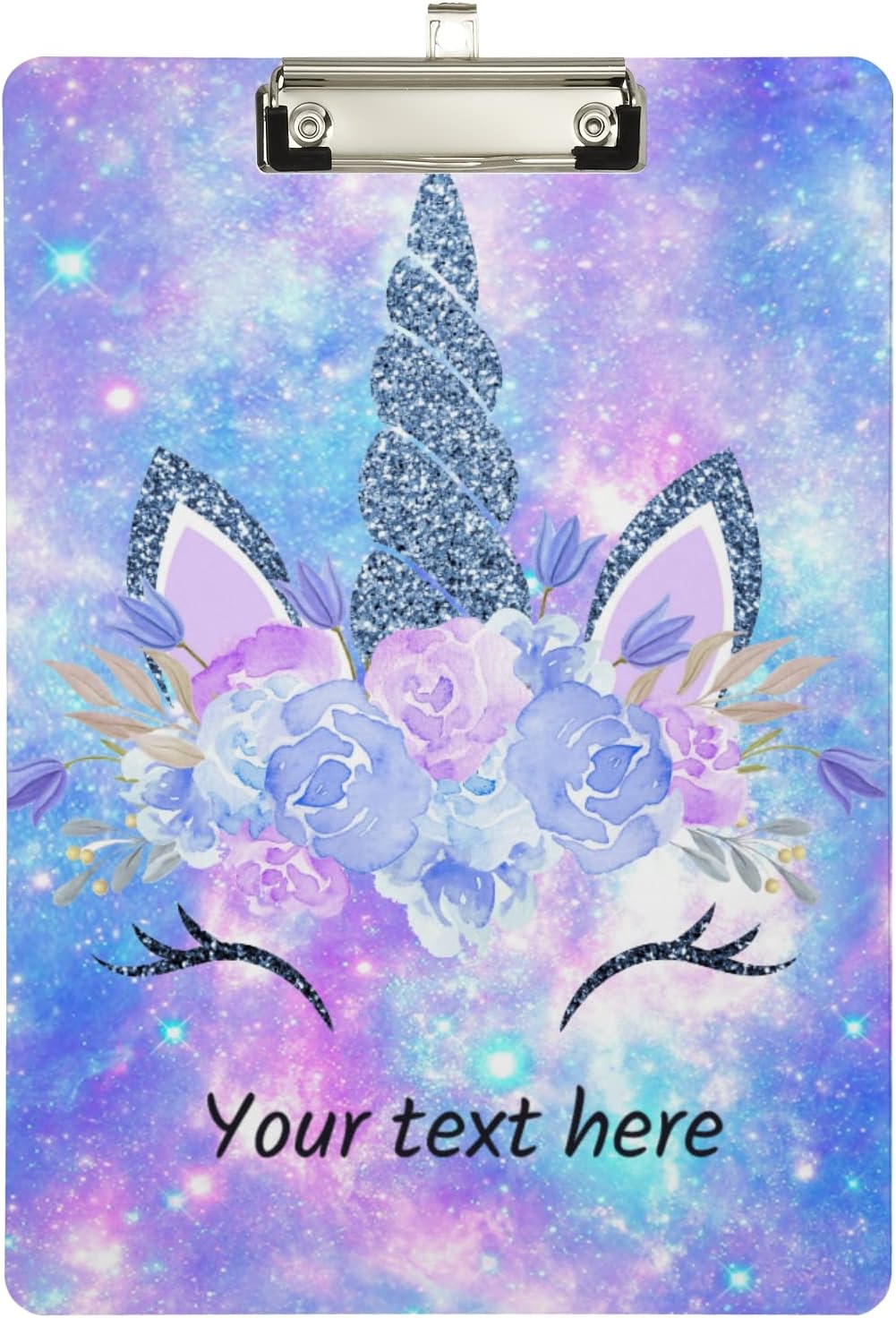 KXMDXA Unicorn Galaxy Clipboard Hardboard Wood Nursing Clip Board and ...