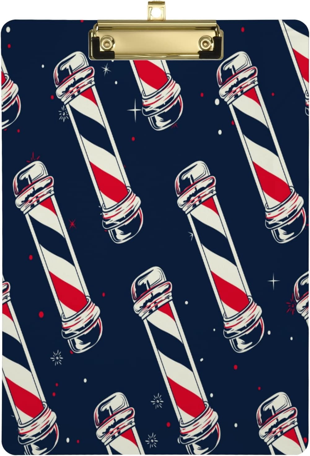 KXMDXA Vintage Barber Pole Clipboard Hardboard Wood Nursing Clip Board ...