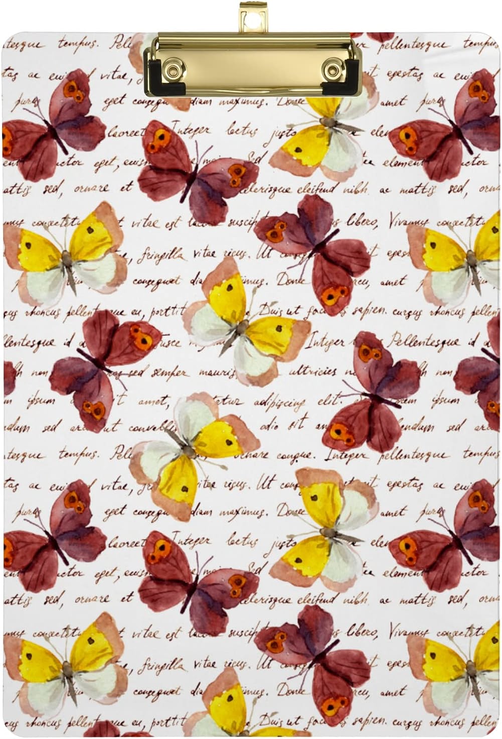 KXMDXA Vintage Pink Butterfly Clipboard Hardboard Wood Nursing Clip ...