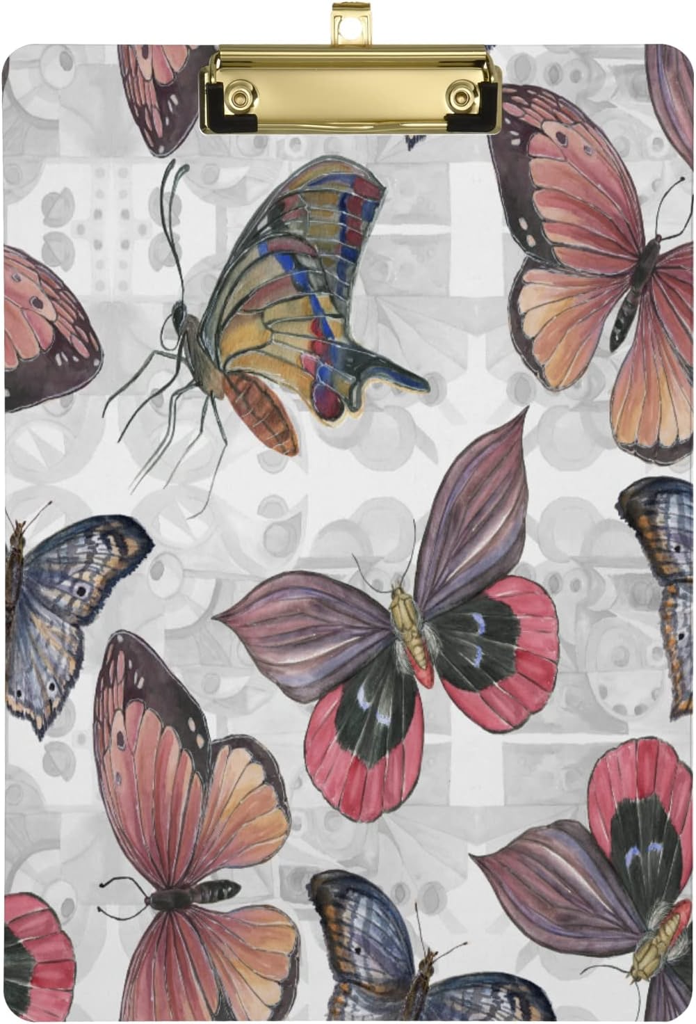 KXMDXA Watercolor Butterflies Clipboard Hardboard Wood Nursing Clip ...