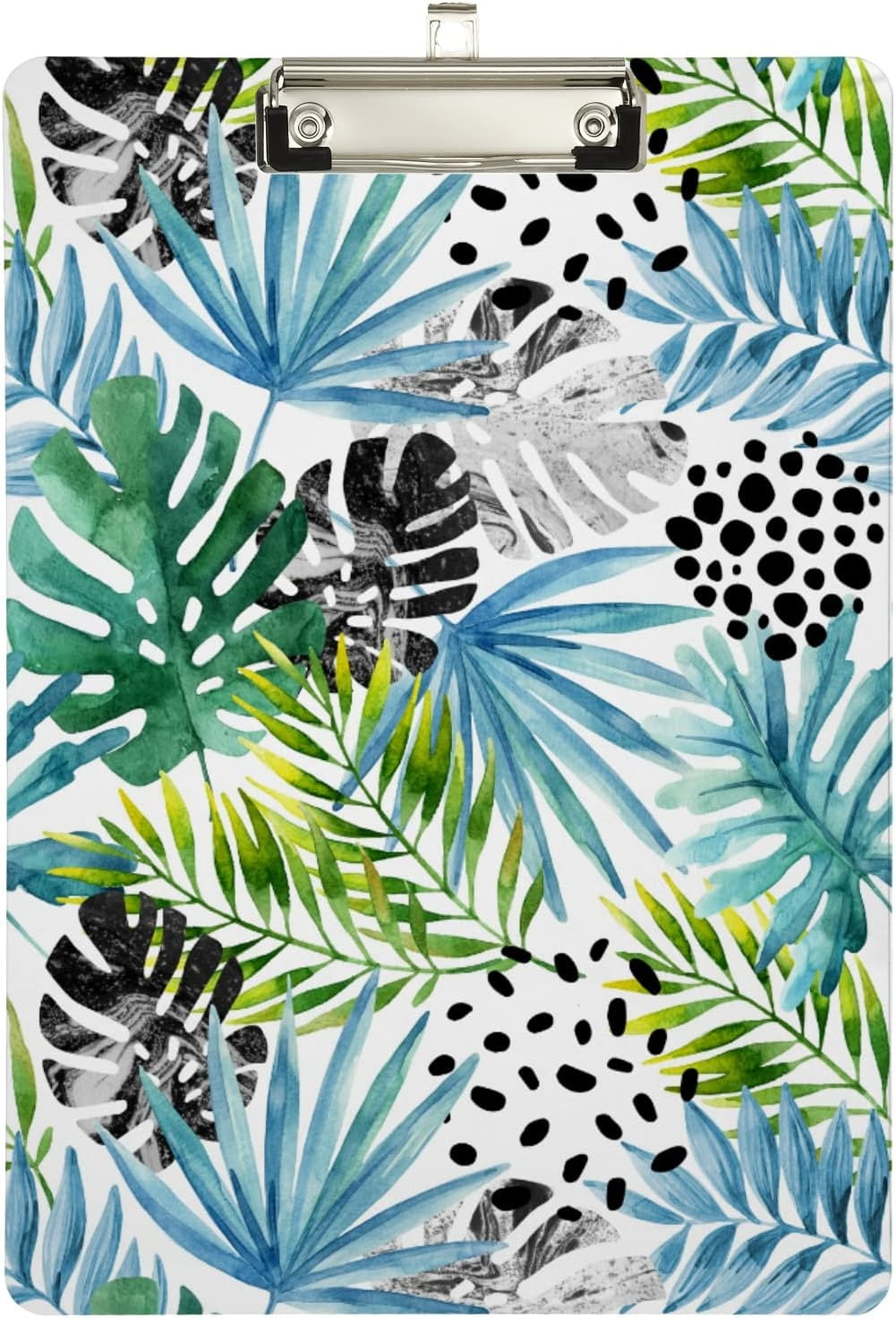 KXMDXA Watercolor Tropical Plam Leaves Clipboard Hardboard Wood Nursing ...