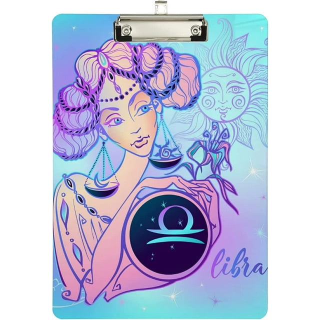 KXMDXA Zodiac Libra Clipboard Hardboard Wood Nursing Clip Board and ...