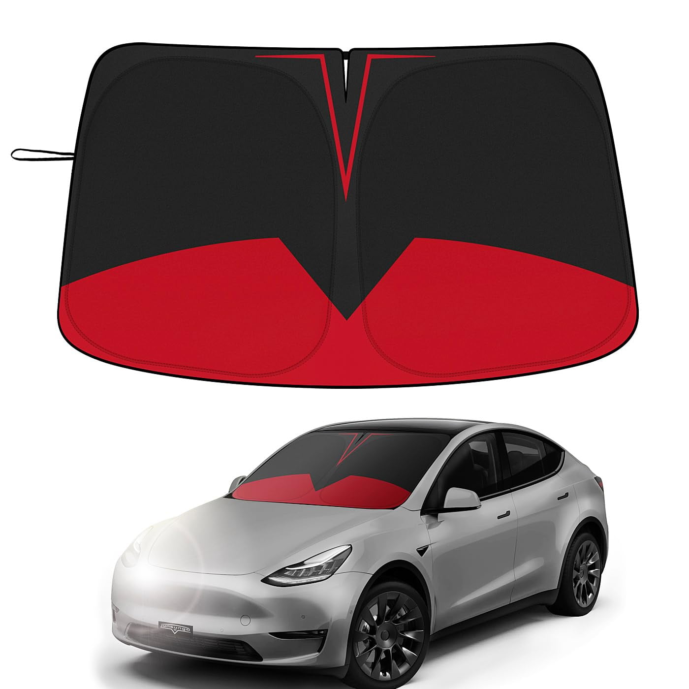 KY Black Sunshade for Tesla Model 3/Y, UPF50+ Double-Layer 240T High ...