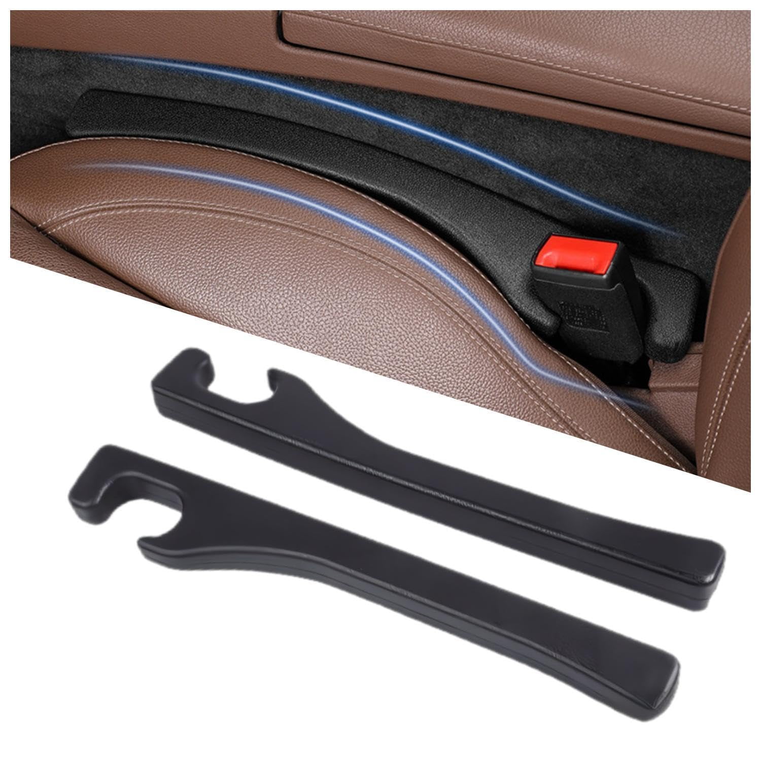 KY Car Seat Gap Filler 2 Pack, Universal Fit PU Leather Car Seat Gap Plug to Fill The Gap ...