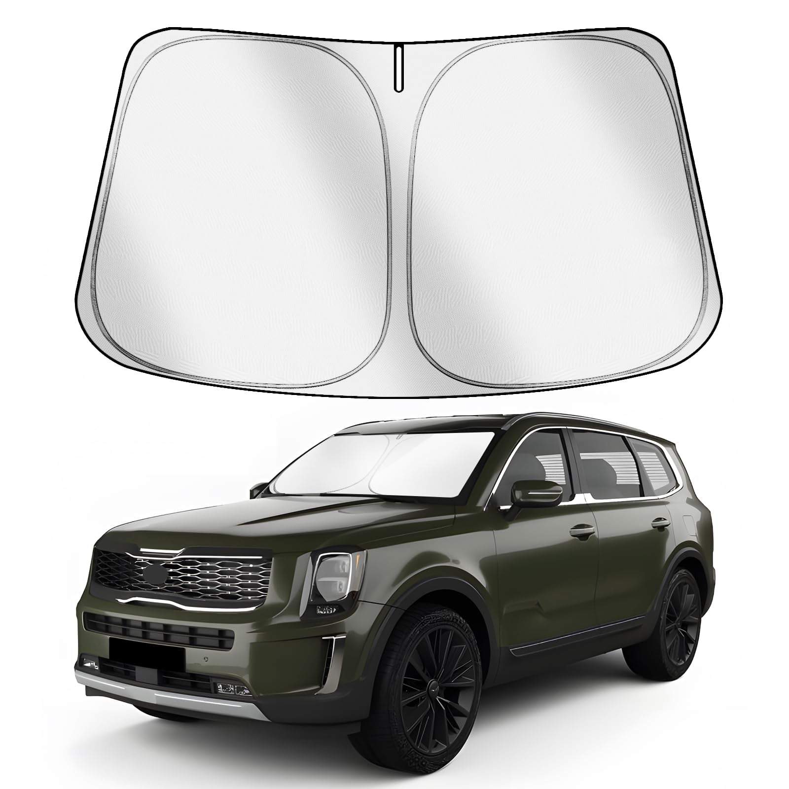 KY Car Windshield Sun Shade Compatible with Hyundai Tucson 2022-2025 Accessories, Foldable ...