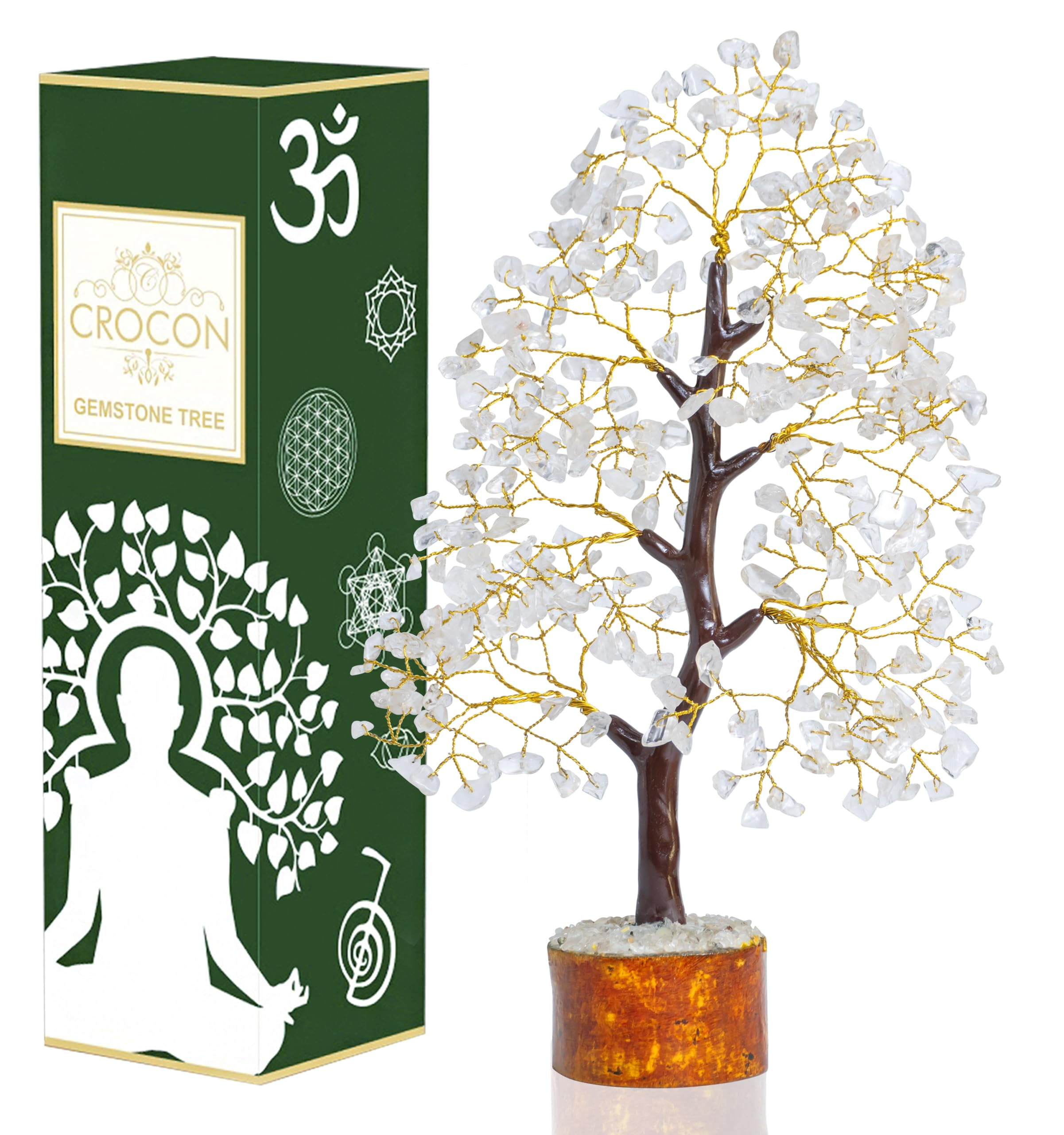 KY Crocon Seven Chakra Gemstone Tree Copper Wire Feng Shui Money Bonsai ...