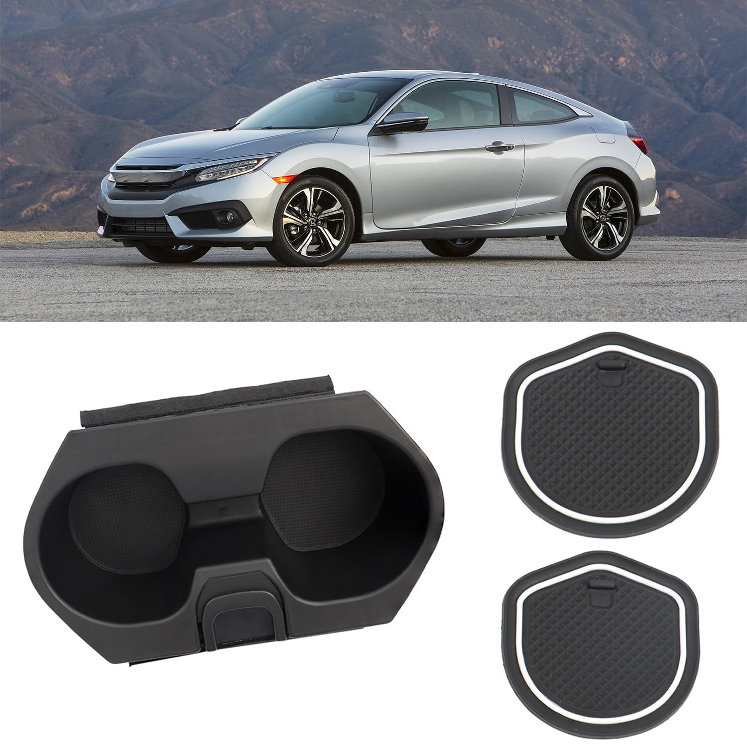 KY Cup Holder Insert Accessories for Honda Civic 2016-2021 Sport ...