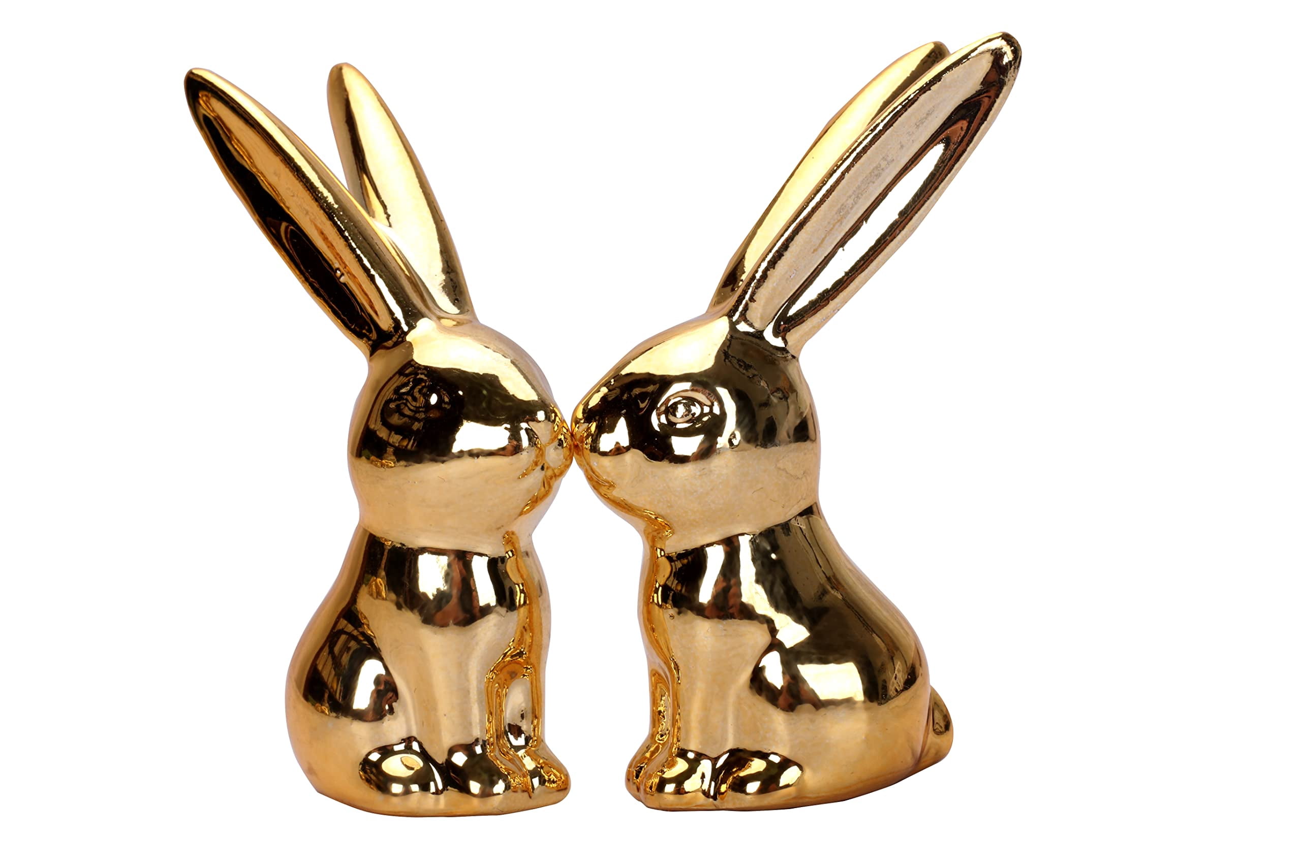 KY Dawbun 2 Pieces Gold Small Animal Statue Moon Statue Decor Modern ...