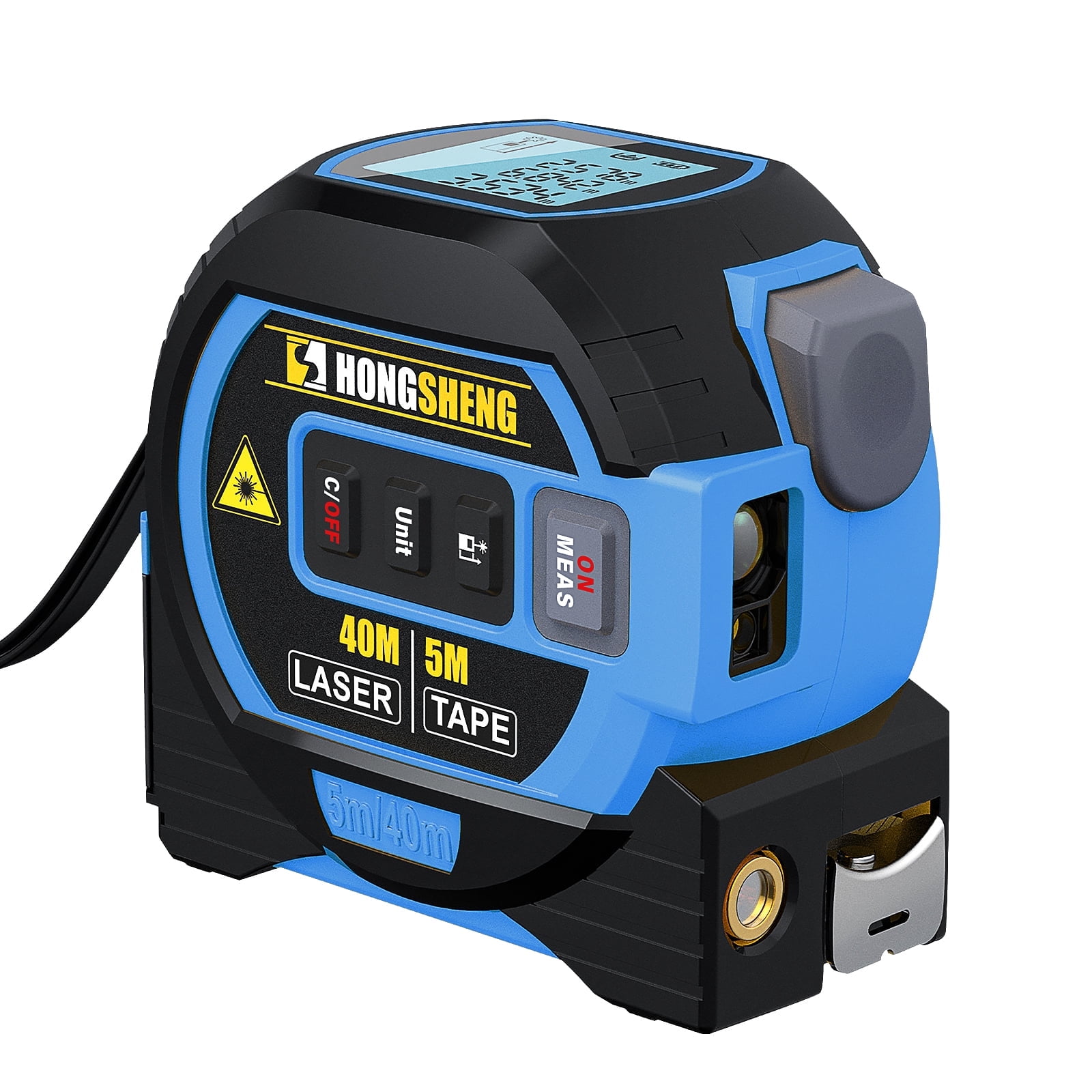 KY Digital Tape Measure,3 in 1 Laser Level,LCD Display 130ft/40m Laser ...