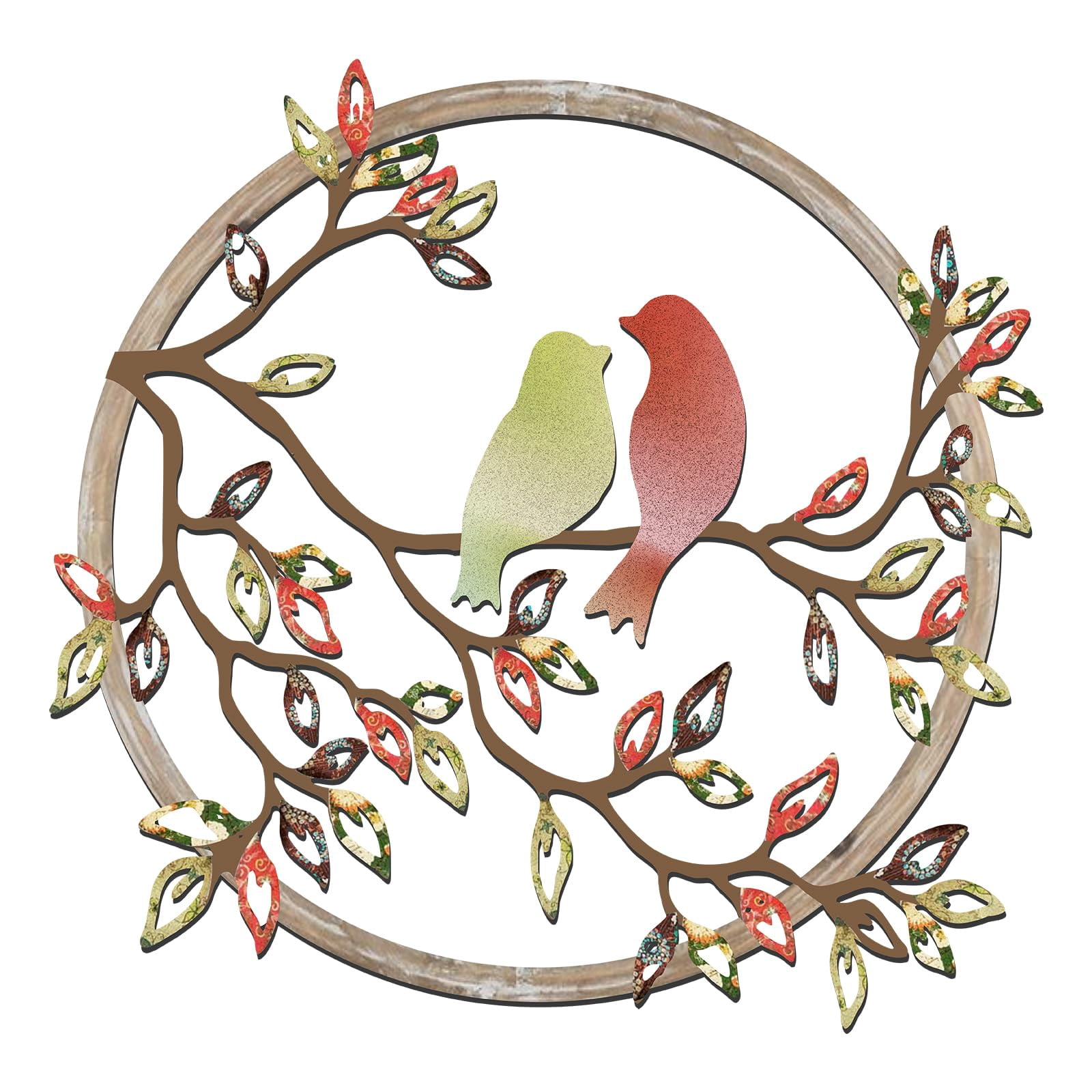 KY Metal Wall Art Bird on Tree Branch Silhouette Bird Art Decor for ...