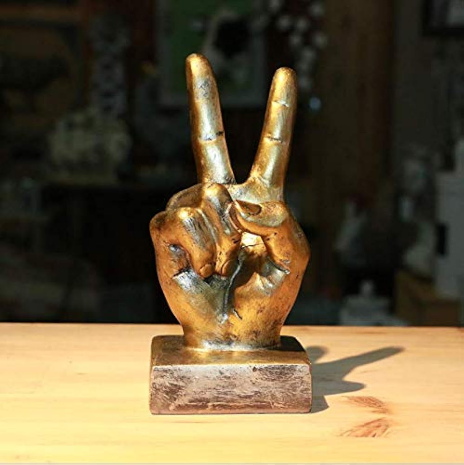 KY Nice purchase Hand Finger Gesture Desk Statues Fingers Sculpture ...