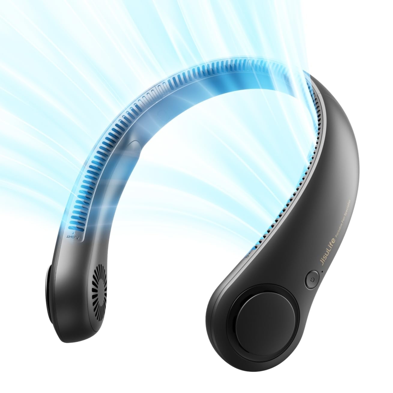 KY Portable Neck Fan, Hands-Free Bladeless, 5 Speeds, 4000 mAh Battery ...