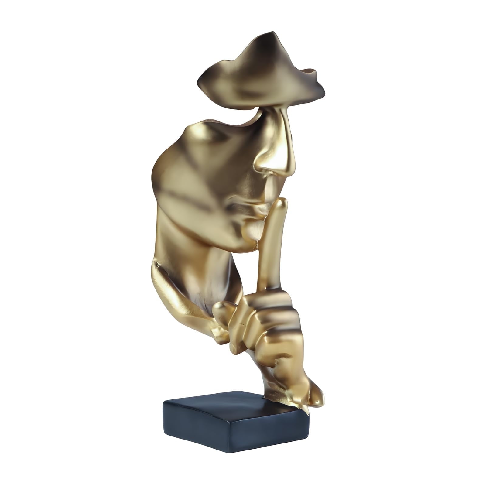 KY Thinker Statue, Silence is Gold Abstract Art Figurine, Modern Home ...