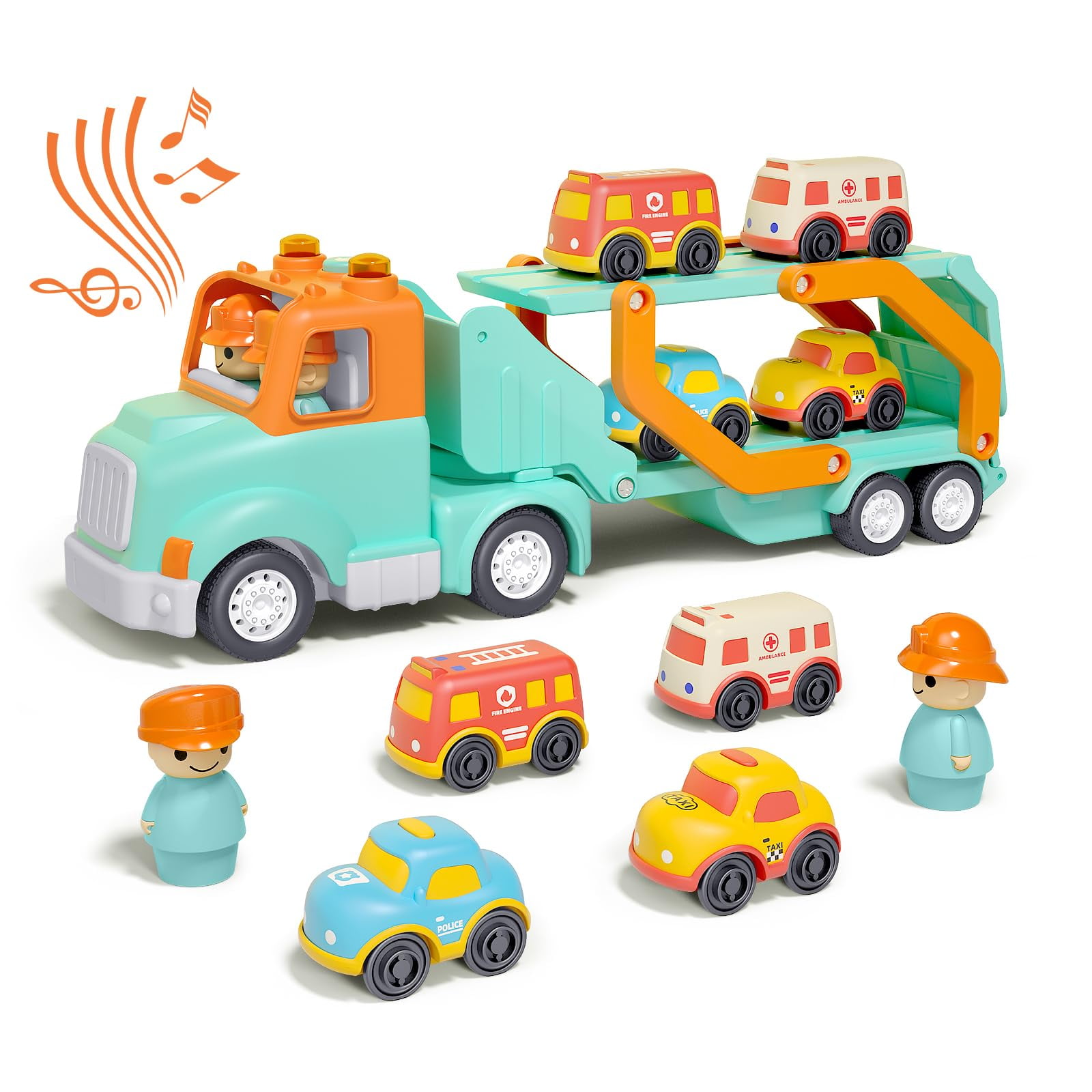 KY Transport Car Carrier Truck Toys for 2 3 4 5 Years Old Kids, 30in ...