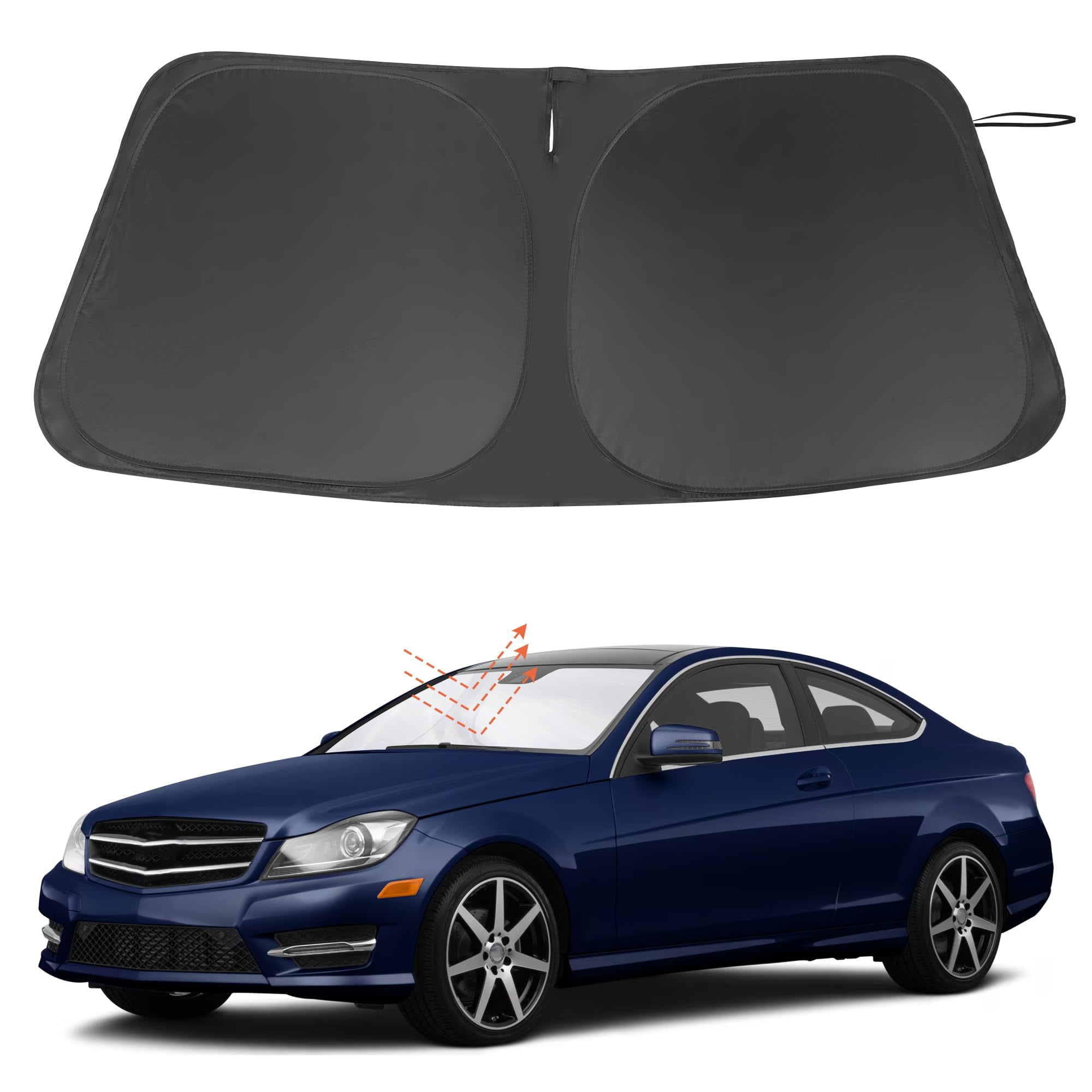 KY Windshield Sun Shade Compatible with 2022 2023 2024 2025 Ford ...