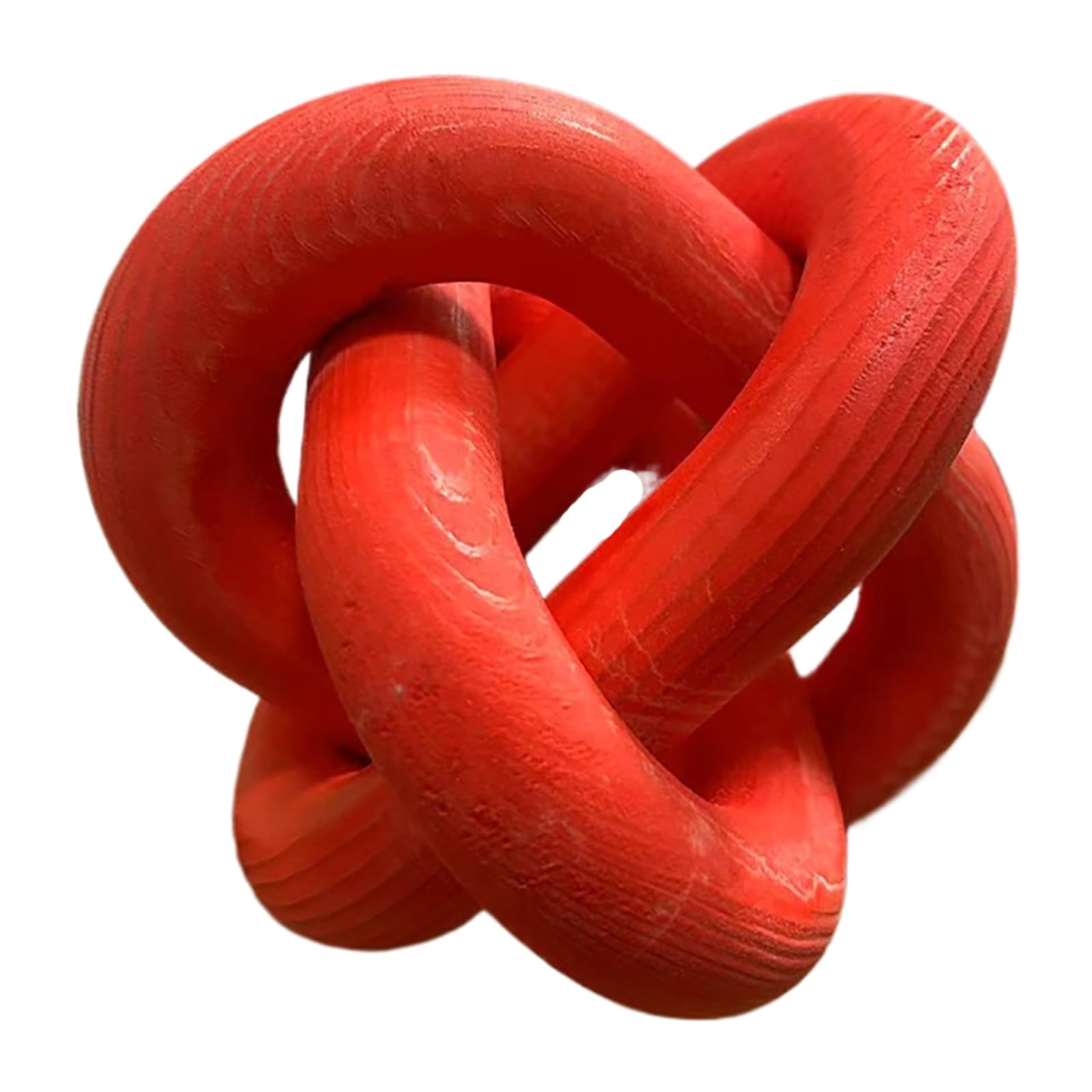 KY Wood Knot Chain Link Decor - 3 Link Boho Wooden Hand Carved ...