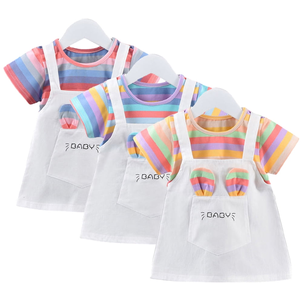 KYAIGUO 1-5T Girls Suspender Pleated Skirts for Baby Toddler School ...