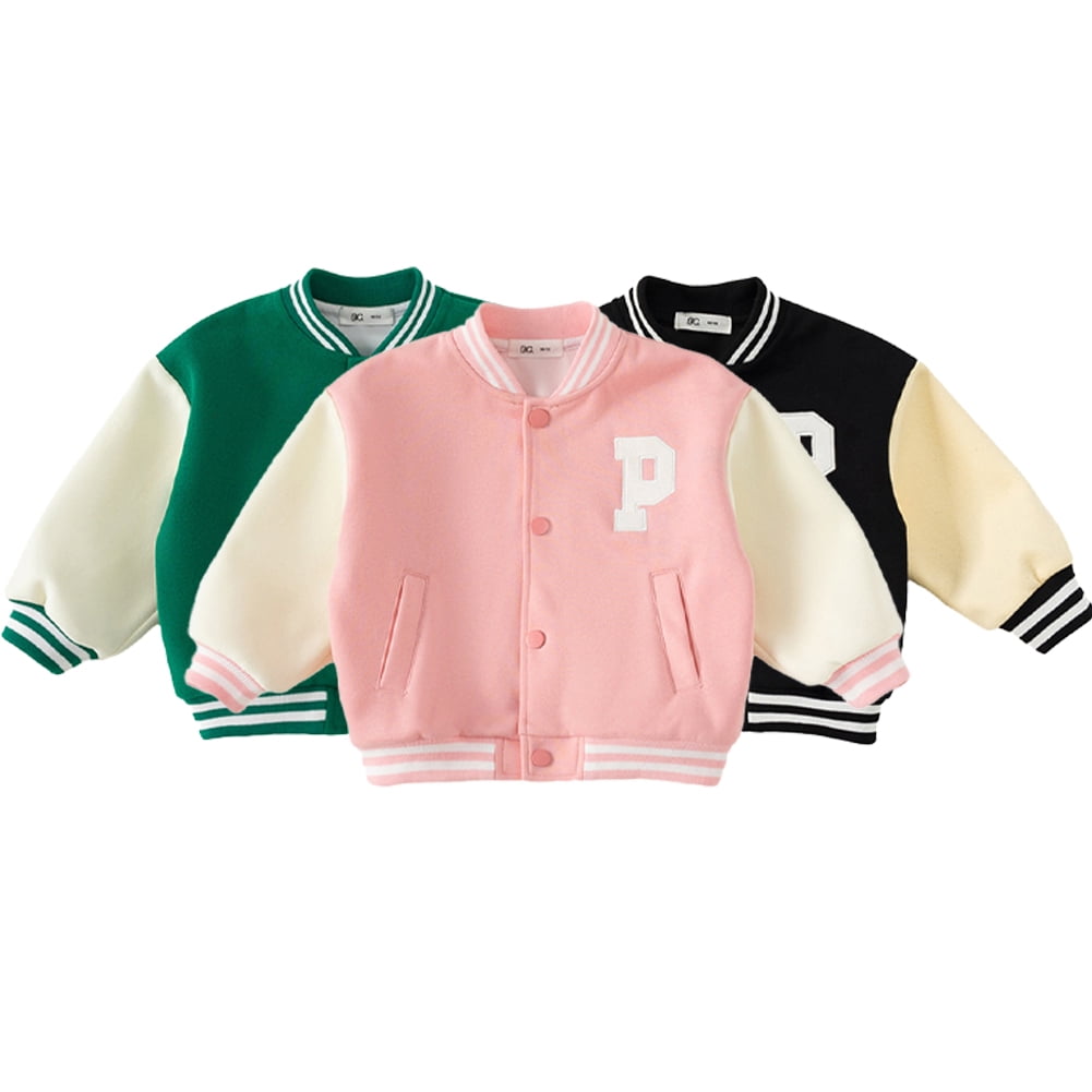 KYAIGUO 1-8T Toddler Boys Spring Baseball Jackets Outwear Kids Autumn ...