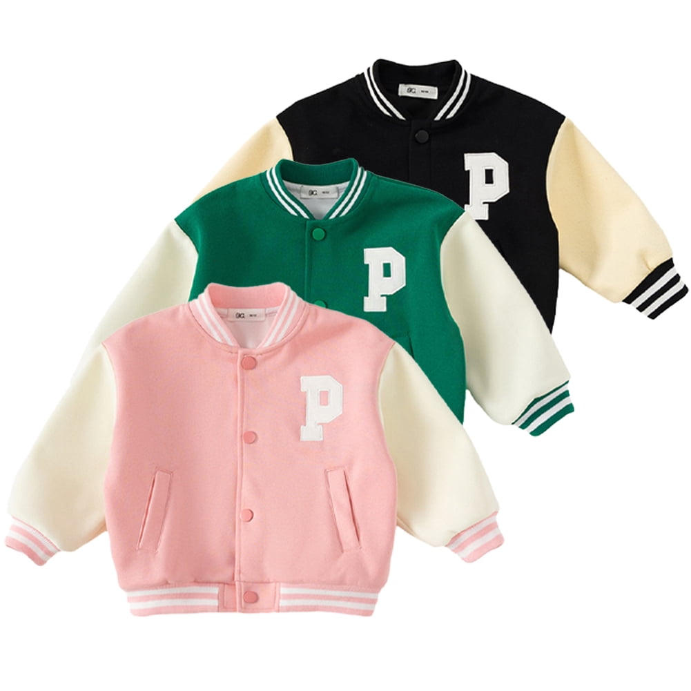 KYAIGUO 1-8T Toddler Boys Spring Baseball Jackets Outwear Kids Autumn ...
