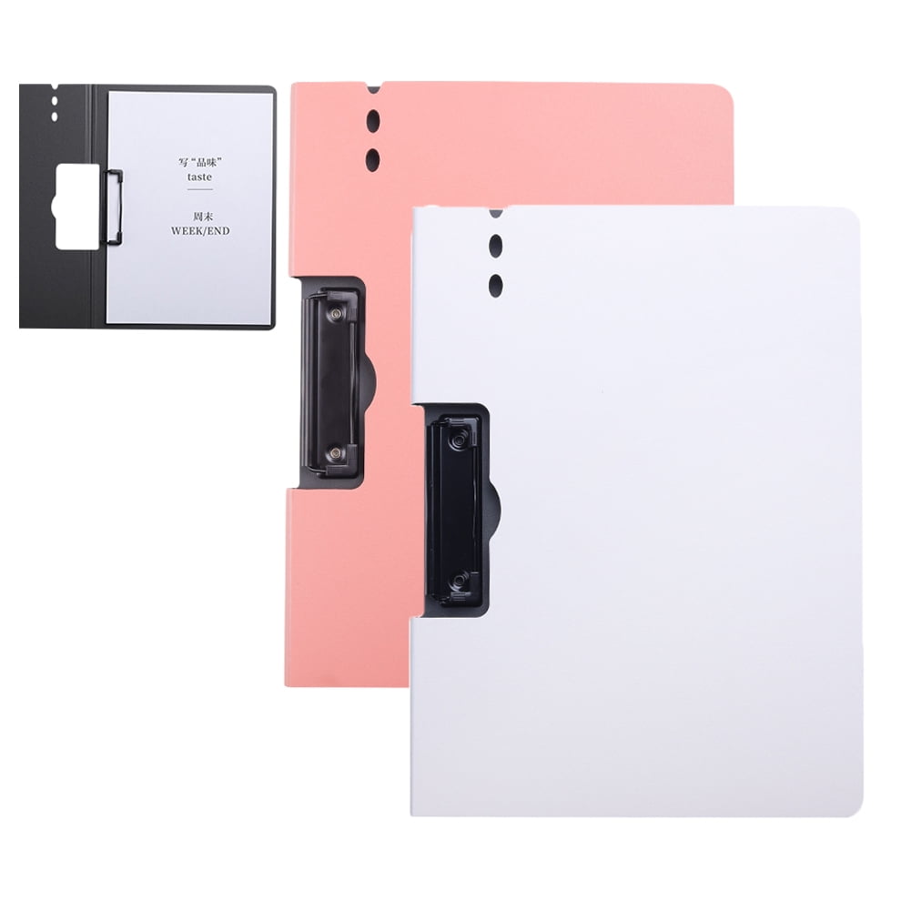 KYAIGUO 2 PCS Plastic Clipboard with Rust-Resistant Clamp Foldable File ...