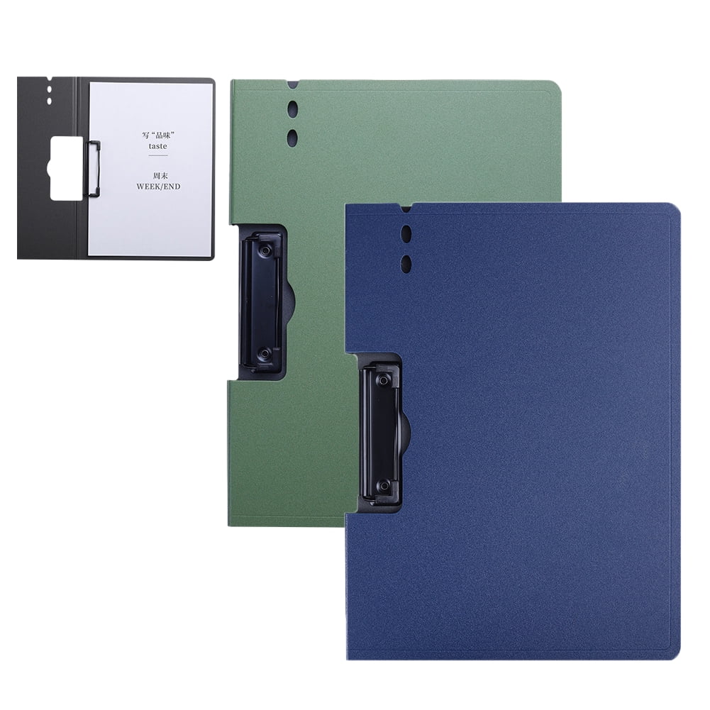 KYAIGUO 2 PCS Plastic Clipboard with Rust-Resistant Clamp Foldable File ...