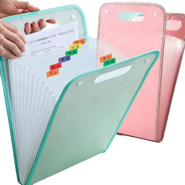 KYAIGUO 2 Piece Vertical Expanding Folder A4 Letter Size Paper Document ...