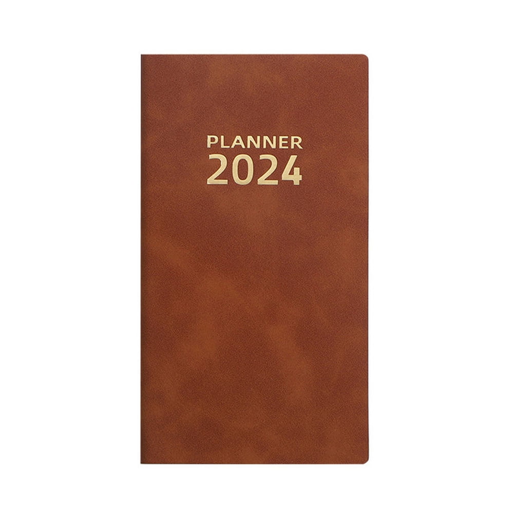 KYAIGUO 2024 English Daily Planner the Fabric Is Made of Textured PU ...