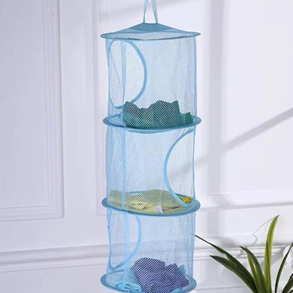 KYAIGUO 3PCS Hanging Mesh Storage Hammock Net Three Layers of Colorful ...