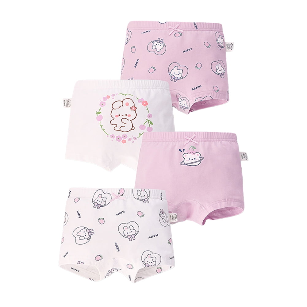 KYAIGUO 4PCS Kids Soft Comfort Cotton Knickers Panties Baby Princess ...