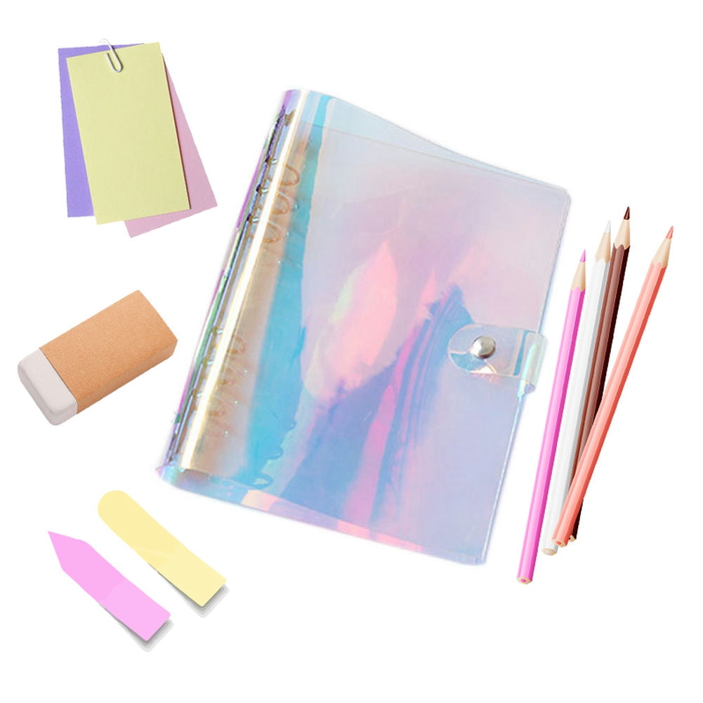 KYAIGUO A6 Binder Soft Pvc 6 Holes Laser Notebook A6 Soft Case Clear ...