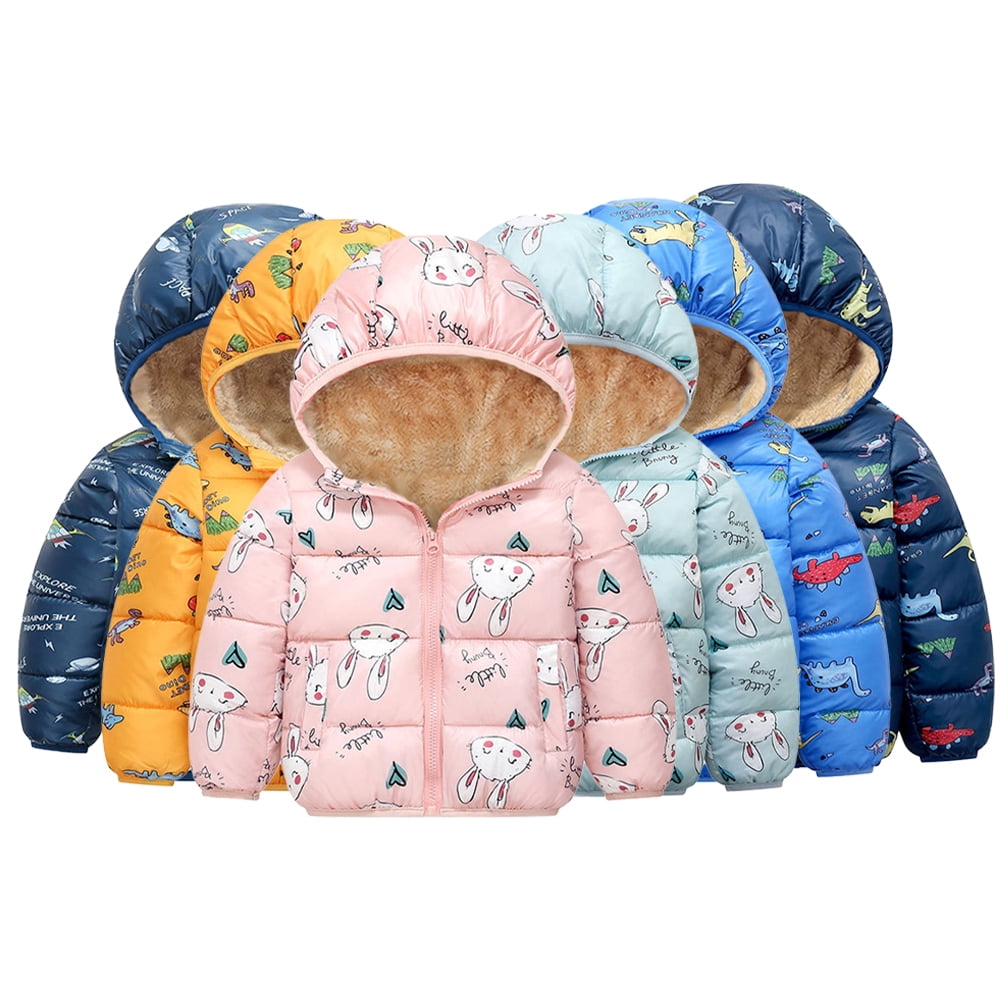 KYAIGUO Baby Boys Girls Hooded Down Cotton Windproof Warm Winter Coats Winter Jacket Windproof ...