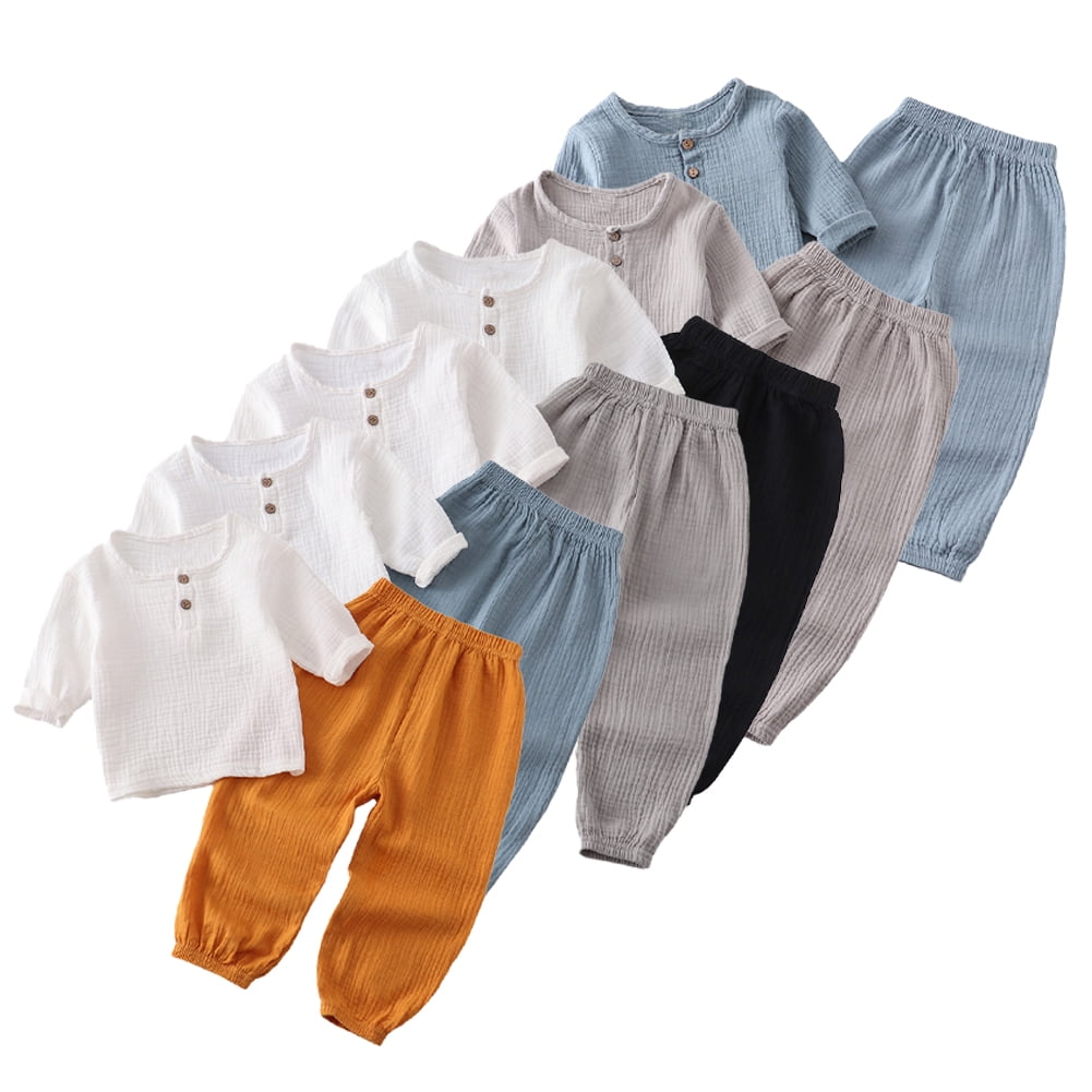 KYAIGUO Baby Newborn Girls Boys Spring Casual Clothing Suit Toddler ...