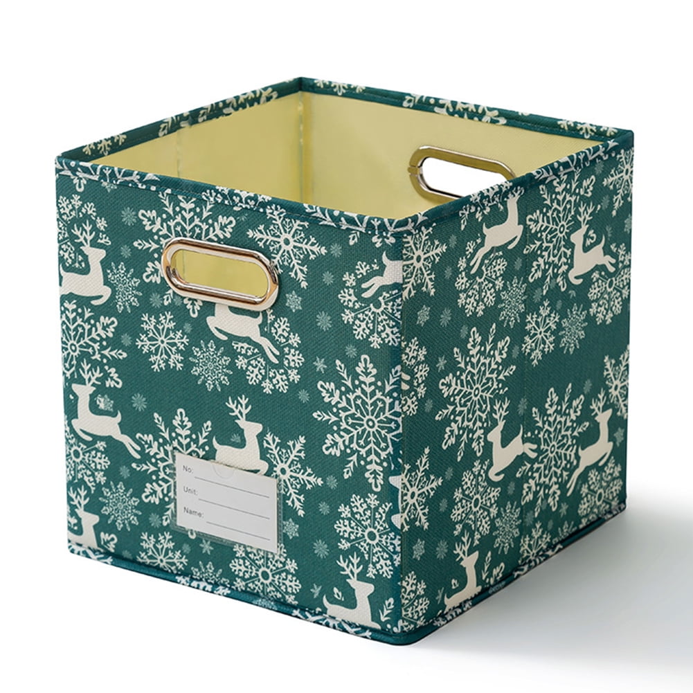 KYAIGUO Christmas Moose Foldable Fabric Storage Bins Organizer ...