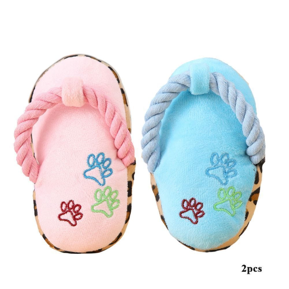 KYAIGUO Dog Puppy Toys Cotton Rope Slippers Plush Toys Teeth Grinding ...