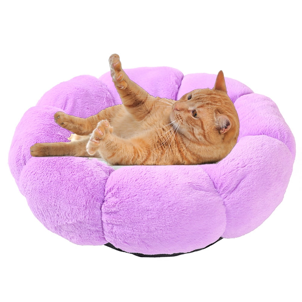 KYAIGUO Flower Squishmallow Anti-Anxiety Plush Dog Cat Bed Self Warming ...