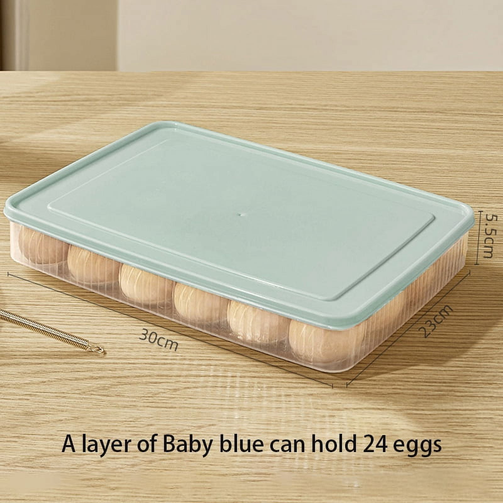 KYAIGUO Fridge Egg Organizer Clear Plastic Fresh Box 24 Cups for Egg ...