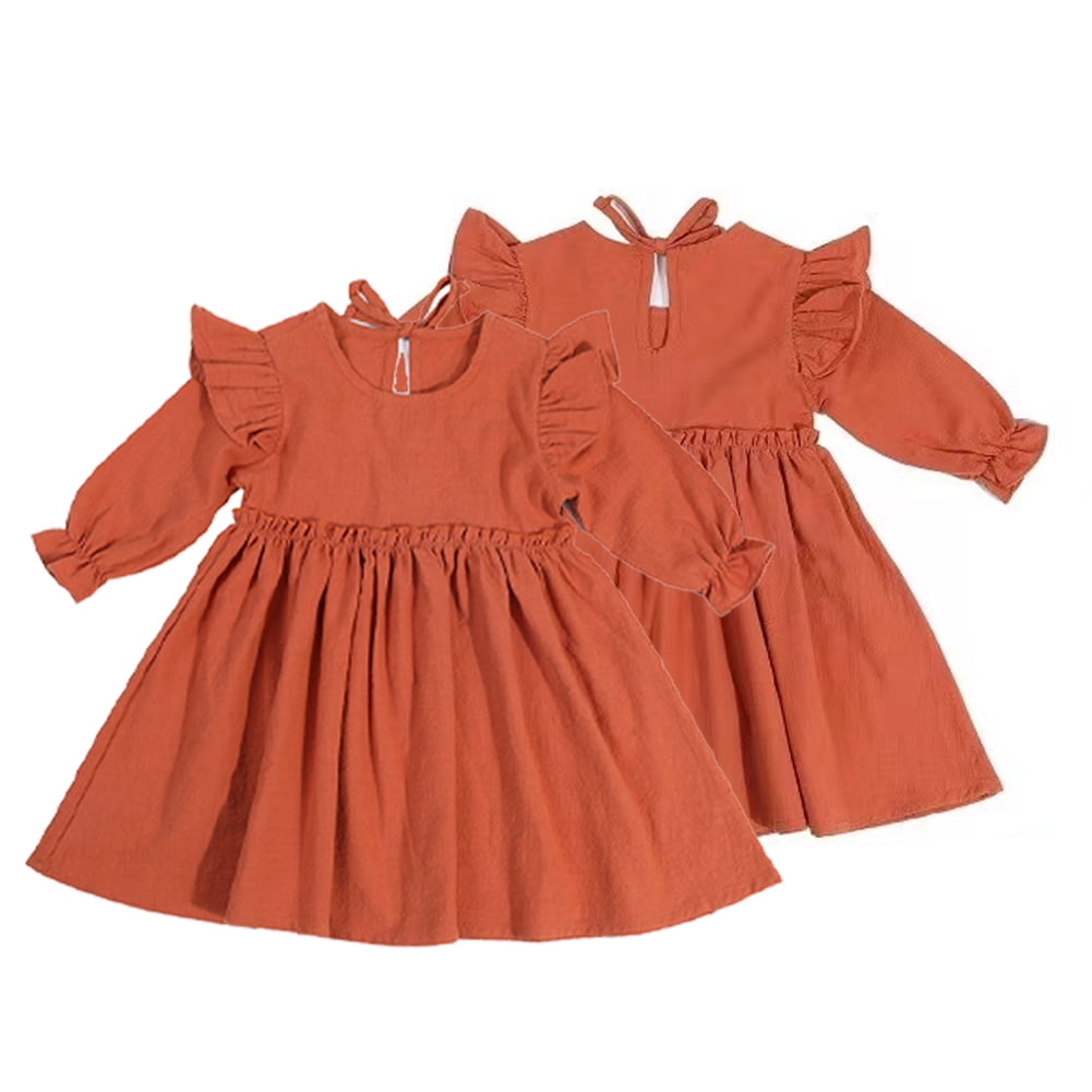 KYAIGUO Girls Sweater Dress Ruffled Fall Winter New Dresses 2-6Y Super ...